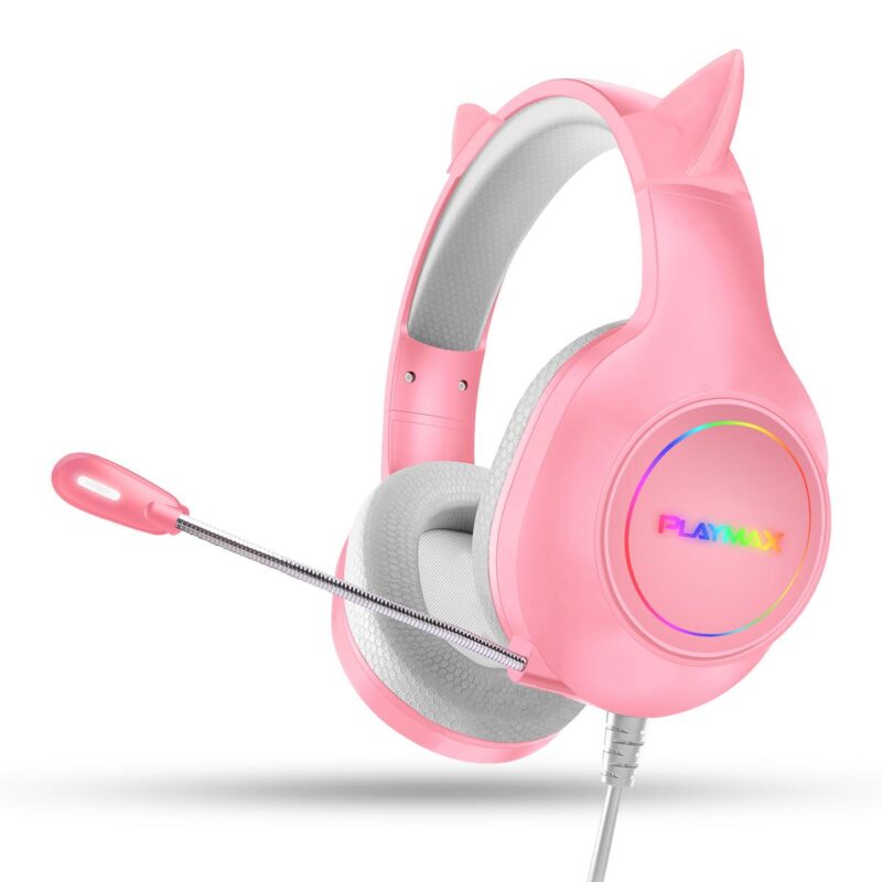 Playmax RGB Cat Ear Headset Pink – Urban Global